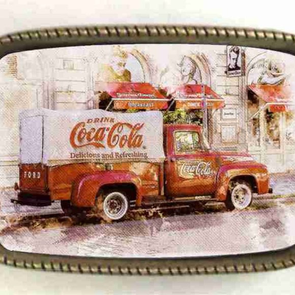 Accessories | Vintage Coca Cola Truck All Brassa Belt Buckle Fits Mens ...